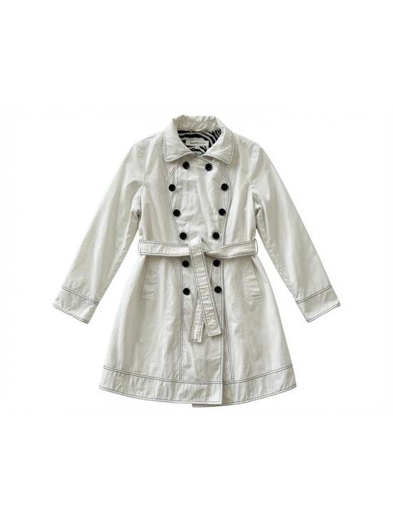 Jackets & Coats | New Laundry By Design Ivory Offwhite Trench Coat Rain ...